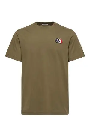 Moncler Logo Cotton T-Shirt Green