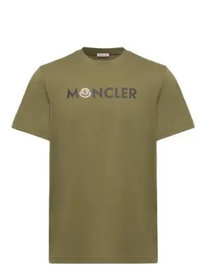 Moncler Logo Cotton T-shirt - Green
