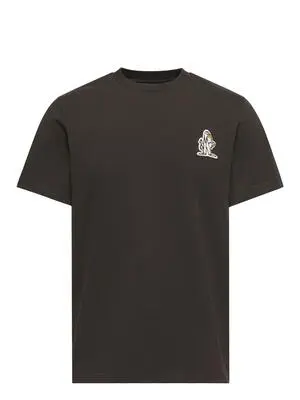 Moncler Logo Cotton T-shirt - Black