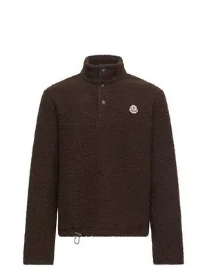Moncler Logo Knit Sweatshirt - Brown