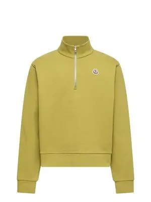 Moncler Logo Cotton Zip-up Sweatshirt - Green