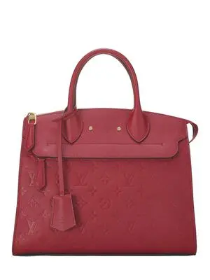 LOUIS VUITTON Orient Monogram Empreinte Pont Neuf Bag - Red