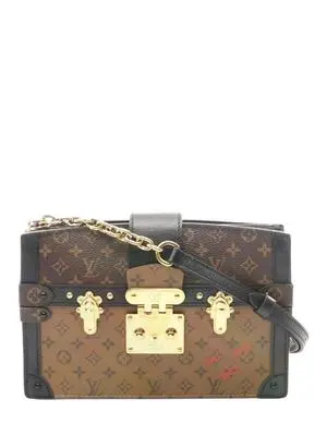 LOUIS VUITTON Monogram Reverse Trunk Clutch Crossbody Bag - Brown