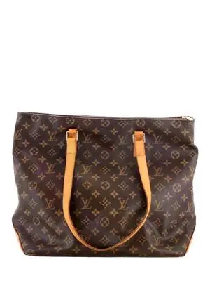 LOUIS VUITTON Cabas Mezzo Monogram Canvas Tote Bag - Brown