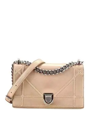 Dior Diorama Flap Bag Iridescent Nubuck Small Shoulder Bag - Neutrals