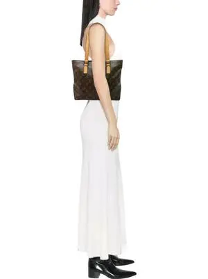LOUIS VUITTON 2001 Monogram Cabas Piano Tote Bag - Brown