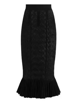 DOLCE & GABBANA Lace-stitch Knit Skirt