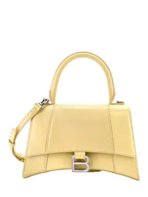 Balenciaga Balenciaga Hourglass Top Handle Bag Leather Small Satchel Yellow