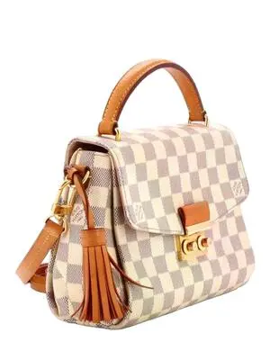 LOUIS VUITTON Croisette Handbag Damier Crossbody Bag - White
