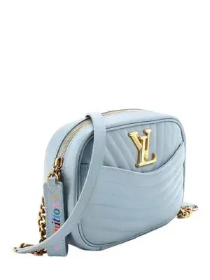LOUIS VUITTON New Wave Camera Bag Quilted Leather Crossbody Bag - Blue
