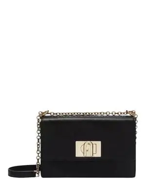 Furla Metropolis Mini Crossbody Bag With Gold Tone Hardware - Black