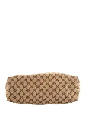 Gucci Front Pocket Web Messenger Gg Canvas Medium Crossbody Bag - Brown