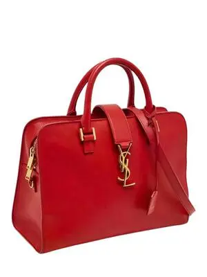Saint Laurent 2016 Small Cabas Tote Bag - Red