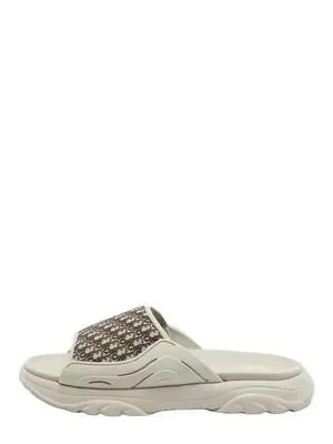 Dior Oblique Motif Slide Sandals - Grey