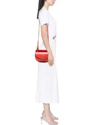 Chloé 2015 Calfskin Georgia Double Flap Crossbody Bag Red