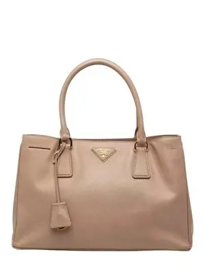 Prada Saffiano Lux Galleria Satchel - Brown