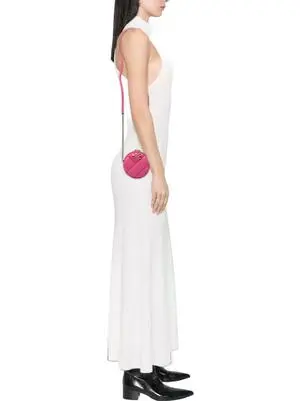 BVLGARI 2000-2026 Leather Serpenti Cabochon Round Crossbody Bag - Pink