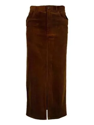 Isabel Marant Étoile Odalie Corduroy Midi Skirt - Brown