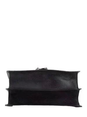 Gucci Dionysus Bamboo Top Handle Bag Leather Medium Satchel - Black