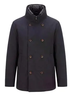 MONTECORE Double-breasted High-neck Jacket - Blue