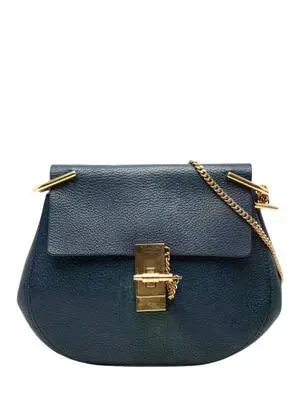 Chloé Leather Drew Crossbody Bag - Blue