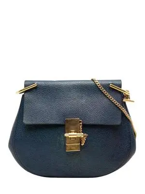 Chloé Leather Drew Crossbody Bag - Blue