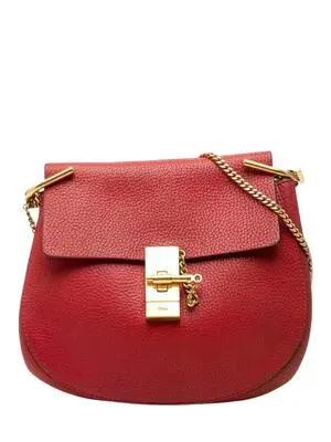 Chloé 2016 Small Leather Drew Crossbody Bag - Red
