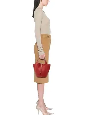 Hermès 2014 Clemence Picotin Lock 18 Handbag - Red