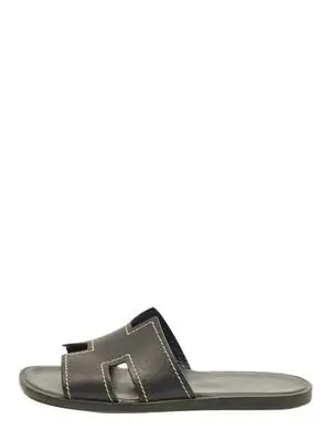 Hermès Izmir H-cut Flat Sandals - Black