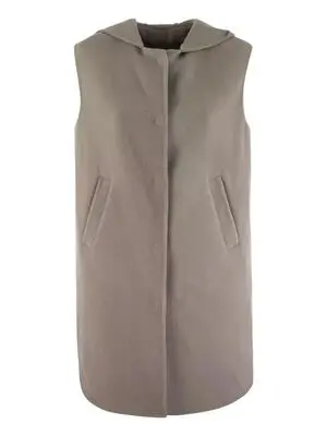 Herno Hooded Sleeveless Gilet - Neutrals