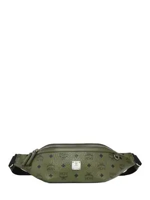 Mcm Medium Visetos Belt Bag - Green