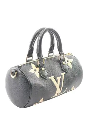 LOUIS VUITTON 2021-2026 Bicolor Monogram Empreinte Giant Papillon Bb Satchel - Black