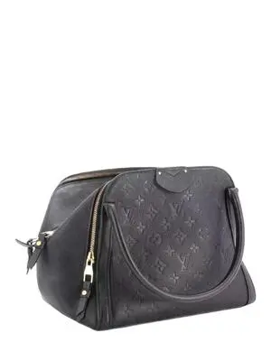 LOUIS VUITTON Monogram Empreinte Leather Mm Satchel - Black