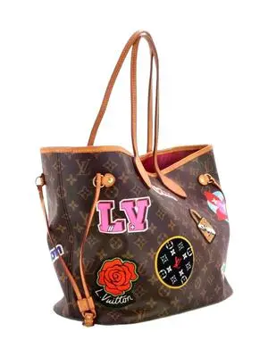 LOUIS VUITTON Monogram Canvas Limited Edition Patches Tote Bag - Brown