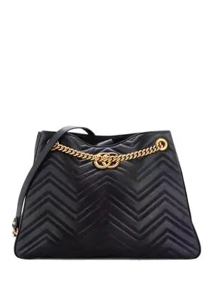 Gucci Matelasse Chain Shoulder Bag - Black