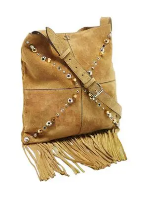 Valentino Garavani Nellcote Fringe Shoulder Bag - Neutrals