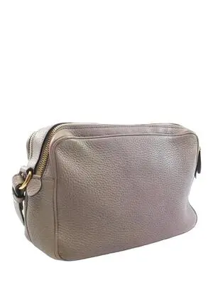 Prada Vitello Daino Double Zip Camara Crossbody Bag - Grey