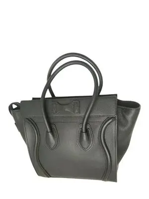 Celine Micro Calfskin Luggage Tote Bag - Black