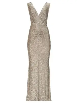 LITA COUTURE All Eyes On You Sequin Gown Dress - Silver