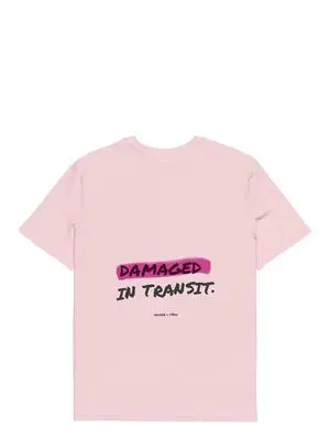 ANCHOR & CREW Cotton Out For Delivery Annotations Organic Cotton T-shirt - Pink