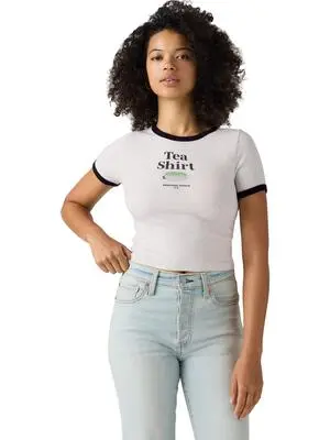 LEVI'S Graphic Hayes Cropped Tee - Orbit Heather Gray/anthracite