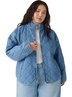 LEVI'S Diamond Quilted Cotton Jacket - Blue