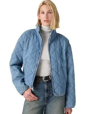 LEVI'S Diamond Quilted Cotton Jacket - Blue