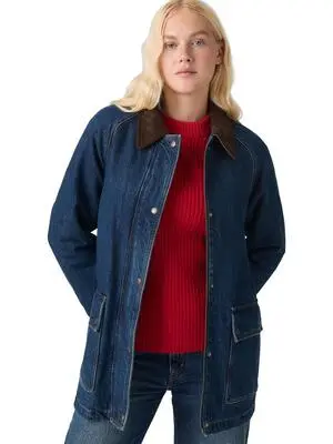 LEVI'S Midweight Barn Jacket With Snap Closure - Blue