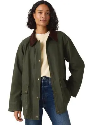 LEVI'S Midweight Barn Jacket With Snap Closure - Black