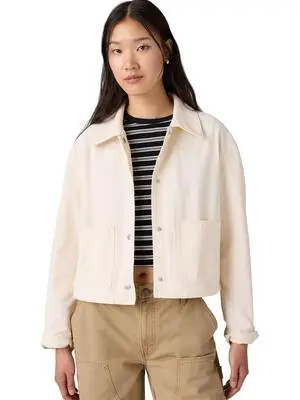 LEVI'S Cropped Chore Coat - White