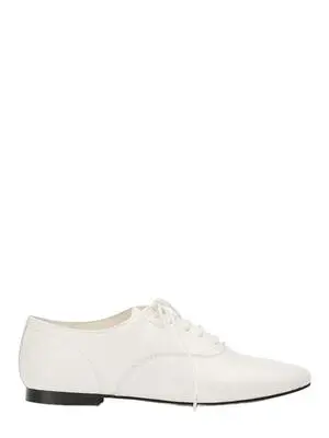 TONY BIANCO Tony Bianco Crew Lace Up Oxford Flats White Nappa