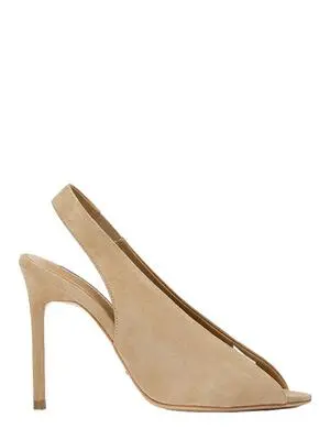 TONY BIANCO Tony Bianco Mixa Suede Slingback Stiletto Heels Stone Suede