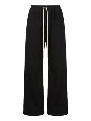 Rick Owens Wide-leg Sweatpants With Snap Button Detailing - Black
