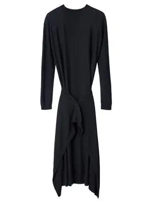 LEMAIRE Wool Blend Long Dress - Black